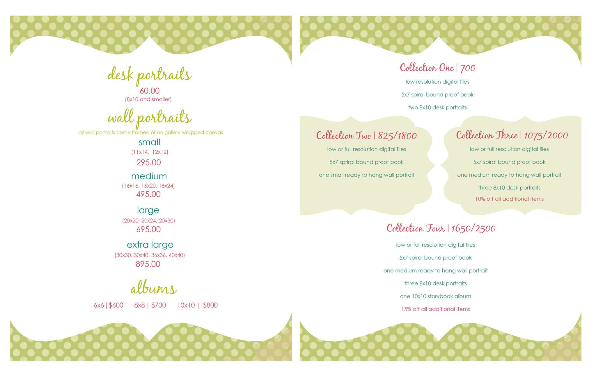 Basic Price List - Erin Cobb Photography